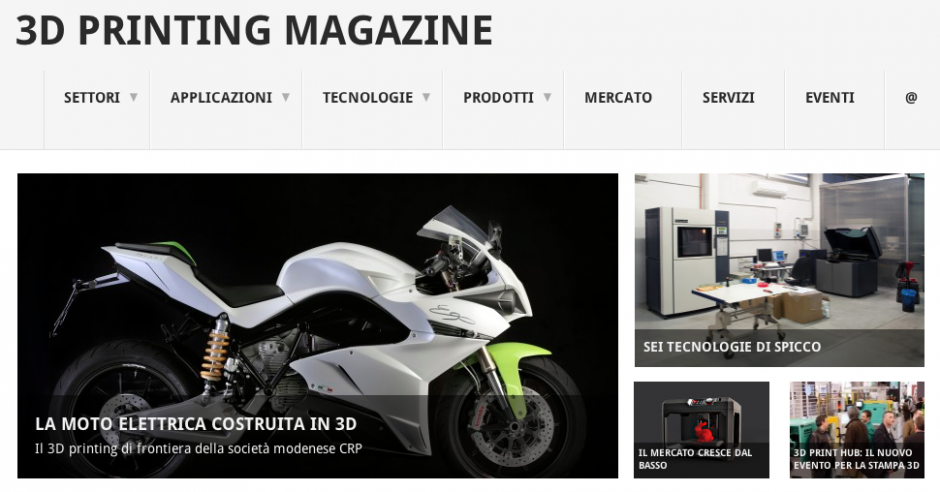 Parte “3D Printing Magazine”. Online. | Luca Bonesini